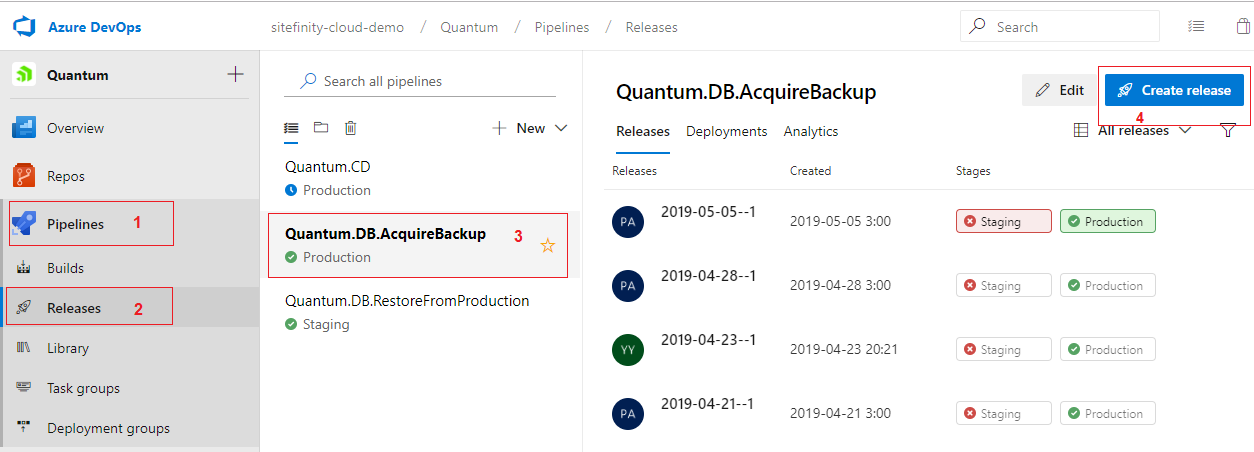 Backup and restore the project database - Sitefinity CMS Development and deployment