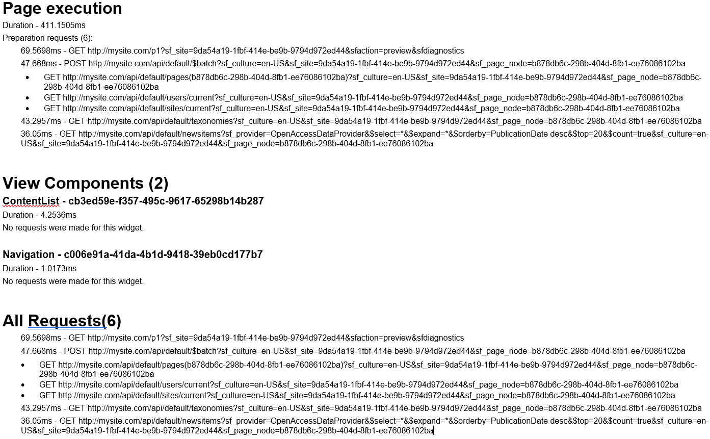 Diagnostics and Troubleshooting - Sitefinity CMS .NET Core Renderer