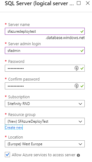 Deploy The Database To Azure Sql Sitefinity Cms Deploy And Upgrade