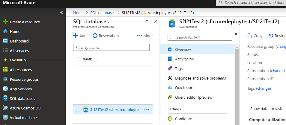 Deploy the database to Azure SQL - Sitefinity CMS Deploy and upgrade