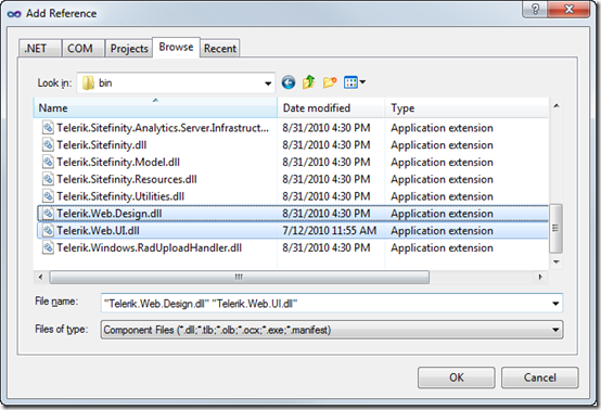 Installing a different version of RadControls alongside ...