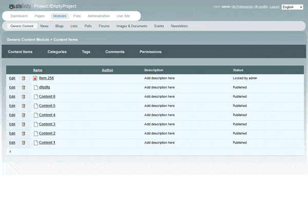 Sitefinity 3.6 new backend architecture - Control Panel: