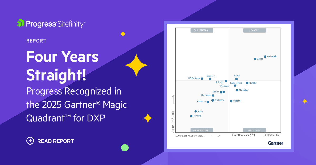 2025 Gartner Magic Quadrant for DXP I Progress Sitefinity