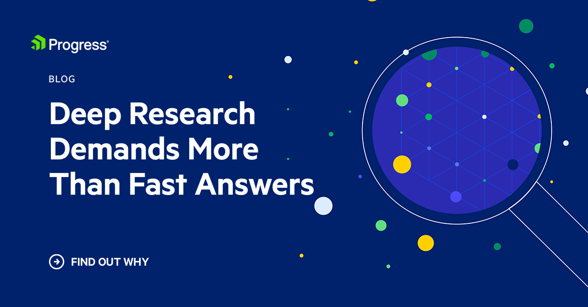 Deep Research Demands More Than Fast Answers | Progress
